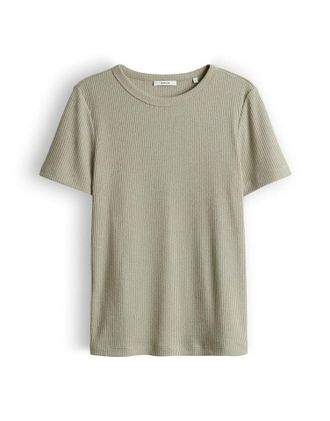 OPUS Kurzarmshirt Sydra aus Jersey mit Rippstruktur elastischer Stoff, weicher Griff, Casual