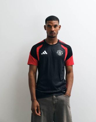 adidas adidas Football Manchester United 26/27 t-shirt dentra&icirc;nement noir et rouge