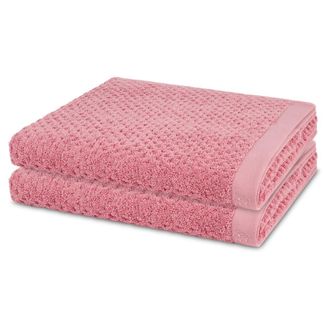 ROSS Harmony 2er Set Duscht&uuml;cher - Weicher Walkfrottee 520 g/m&sup2;, Hautfreundlich & Saugstark, Flauschiges Duschtuch mit Eleganter Saumstickerei - Zeitloses 