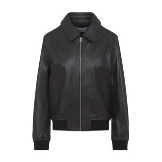 Yves Salomon Femme, Vestes, Brun, Taille: 40 FR Cocoa Brown Lamb Leather Jacket