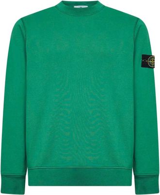 Stone Island Homme, Sweatshirts et sweats &agrave; capuche, Vert, Taille: 2XL Cotton Fleece Crewneck SweaT-shirt