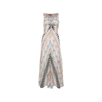 Missoni Femme, Robes, Multicolore, Taille: 36 FR Abito lungo smanicato