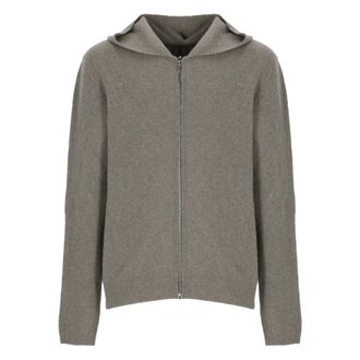 Rick Owens Kapuzenpullover mit durchgehendem Rei&szlig;verschluss - - Knitwear - Herren - Grau - S