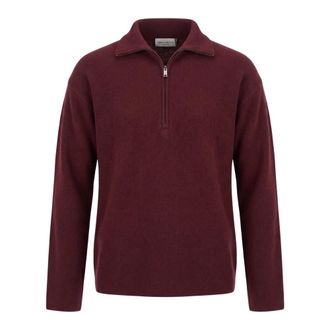 Roberto Collina Polo-Shirt aus Stoffstrick mit Rei&szlig;verschluss - - Tops - Damen - Rot - S