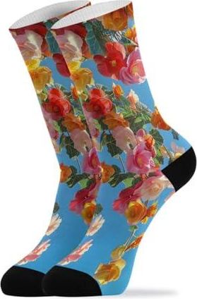 Generic Fleur Dans Le Ciel Bleu Chaussettes Drole Unisex Crew Socks Respirantes Chaussettes Rigolotes Pour Quotidien Cyclisme Entraînements 40Cm