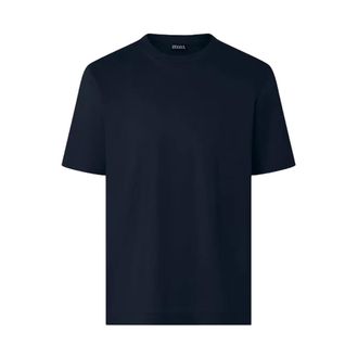 Ermenegildo Zegna T-Shirt mit Rundhalsausschnitt und kurzen &Auml;rmeln - - Tops - Herren - Blau - 4XL