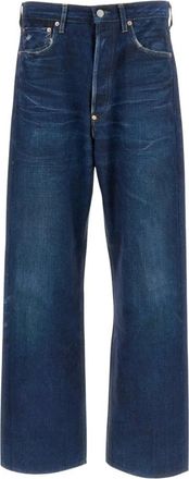 Junya Watanabe Homme, Jeans, Bleu, Taille: S Denim Printed Pantalons