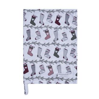 Krasilnikoff Weihnachts Geschirrtuch KW13570 - Christmas Stocking/Weihnachtsstrumf