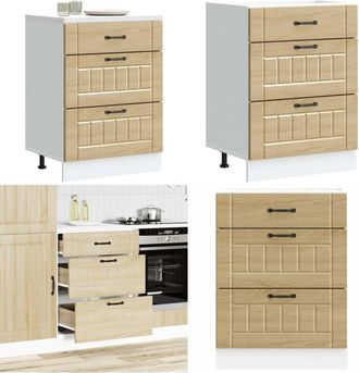 vidaXL Vidaxl - Armoire de cuisine Lucca chêne sonoma bois ingénierie