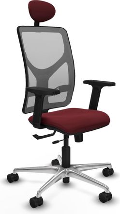 Piqueras y Crespo Stuhl f&uuml;r Call Center mit 2D-Armlehnen, h&ouml;henverstellbarer Lendenwirbelst&uuml;tze und festem Kopfteil, ausgestattet mit Syncro/Traslack und Schneideschaum