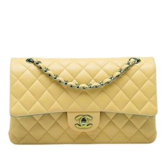 Chanel Sac bandouli&egrave;re vintage Chanel Pre-owned Double Flap - Femme - Pre-owned - Jaune - Taille: ONE Size