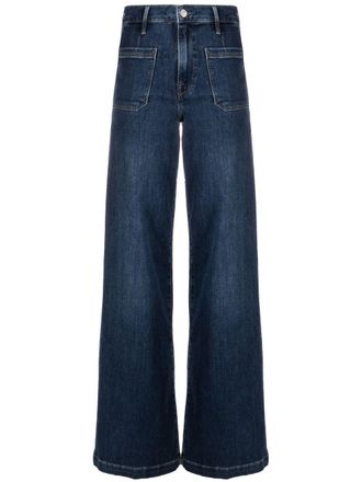 Frame Denim jean bootcut à taille mi-haute - Bleu