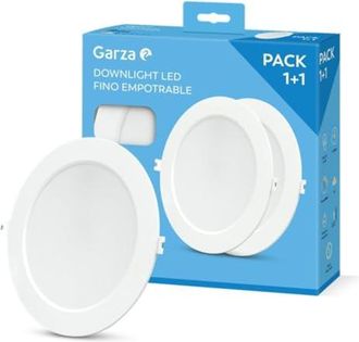 Garza LED-Einbaustrahler, rund, extra flach, Bullauge, 22 cm, 18 W, 6500 K, kaltes Licht, 1950 lm, 30.000 h, IP20, Weiß, Energieeinsparung 80%