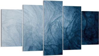 Arttor Wandbilder Dekoration Wohnzimmer Wasser Blau Farbe Mehrteilige Bilder auf Leinwand 160x85cm Leinwandbild Schlafzimmer Set 5 teilige Wand Kunstdruck Ar
