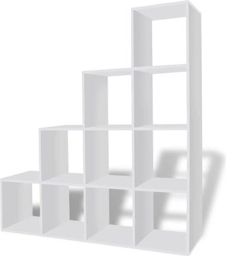 vidaXL Vidaxl - Bibliothèque/étagère 142 cm Blanc