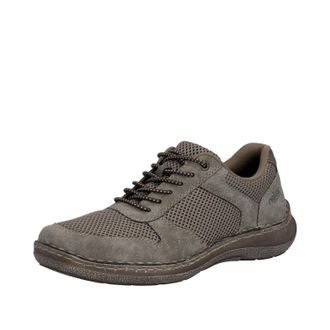 Rieker Slip-On Sneaker RIEKER, Herren, Gr. 41, taupe, Lederimitat, Mesh, Schuhe, Freizeitsneaker, Halbschuh, Schlupfschuh mit Gummizug