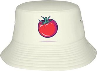Generic Personnalisé Seau Chapeau Tomate de Dessin animé Pecheur Chapeaux Doux Bobs Homme pour Femmes Filles Plage