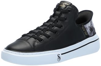 Skechers Herren Sneakers,Plimsolls, Schwarz/Weiß, 42 EU