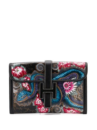 Herm&egrave;s pochette imprim&eacute;e Jige - Noir