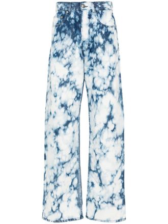 Palm Angels jean Summer &agrave; coupe ample - Bleu