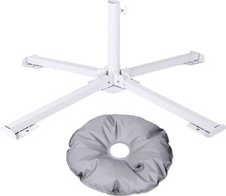 Generic Outdoor Schirmbasis,Hochbelastbar Klappbar Tragbar Halterung - Tragbarer Terrassen Schirmst&auml;nder Mit 10 kg Fassungsverm&ouml;gen Und Bef&uuml;llbarem Wassersack