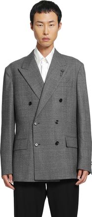 Lardini Prince of Wales Double-Breasted Blazer