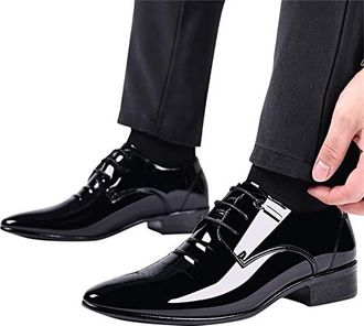 Generic Chaussures habill&eacute;es en cuir pour homme - Chaussures habill&eacute;es &agrave; bout pointu - Chaussures de bureau &agrave; lacets - Chaussures de costume tendance - Oxford