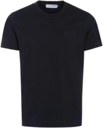 Dolce & Gabbana Klassisches T-Shirt f&uuml;r den Alltag - - Tops - Herren - Schwarzk - XS