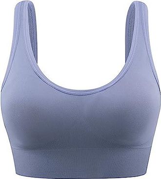 Generic Soutien-gorge 2026 pour femme - Dos r&eacute;glable sans anneau en acier - R&eacute;sistant aux chocs - Sous-v&ecirc;tements de fitness et de course &agrave; pied, bleu, XL