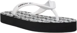 A|X Armani Exchange Rubber Flip-Flop Sandals - Black