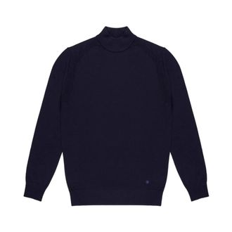 Manuel Ritz Mock Neck - - Knitwear - Herren - Blau - L