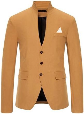 Generic Vestes de costume décontractées pour homme - 1 manteau de sport léger - Costumes de jogging pour homme, kaki, XXL