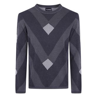 Emporio Armani Pulls &agrave; col rond - Homme - Pulls - Bleu - Taille: M