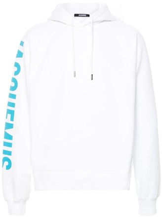 Jacquemus hoodie en coton &agrave; logo en relief - Blanc