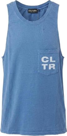 Cultura Cultura, Homme, Tops, Bleu, Taille: S T-shirt