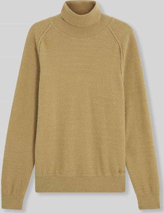 HUGO BOSS Rollkragenpullover mit Boucl&eacute;-Struktur
