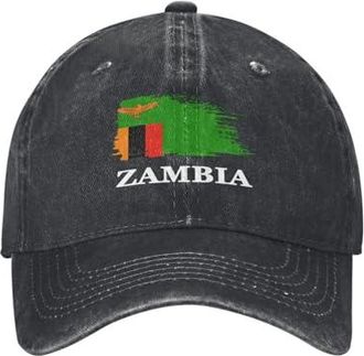 Generic Casquette Baseball,Brossez Le Drapeau Zambien,Mode Casquette De Baseball Anti Soleil Chapeau De Soleil pour Tennis Voyages Golf