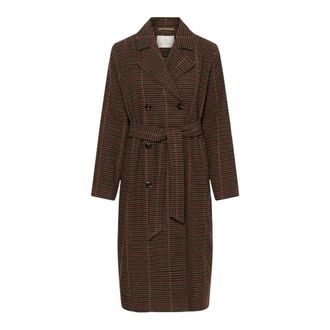Kaffe Zweireihiger Mantel - - Coats - Damen - Braun - 3XL