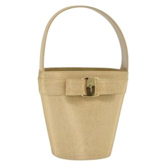 Ferragamo Sac sceau en toile Pre-owned - Femme - Pre-owned - Jaune - Taille: ONE Size