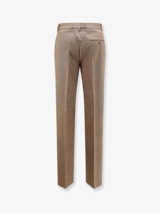 Maison Margiela Womens Virgin Wool Trousers Brown