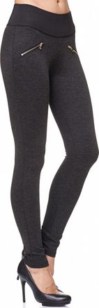 Elara Miss Anna Damen Stretch Hose Skinny Jegging Chunkyrayan A08-6 Dk.Grey 40 (L)