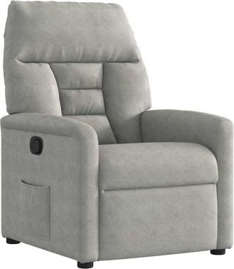 vidaXL Vidaxl - Fauteuil inclinable gris clair tissu microfibre