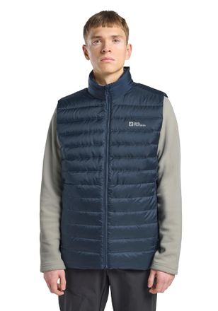 Jack Wolfskin Daunenweste JACK WOLFSKIN PILVI DOWN VEST M, Herren, Gr. XL (54/56), blau (midnightsky), Obermaterial: 100% POLYESTER. F&uuml;llung: 90% ENTENDAUNEN, 10% F