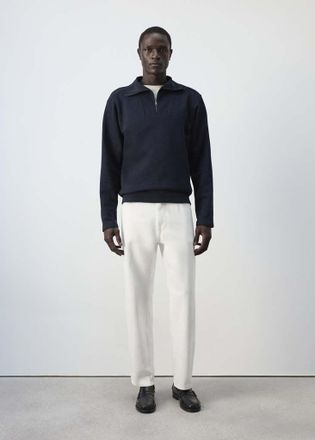 Mango Sweat coton relaxed-fit bleu marine - Homme - XXL - MANGO MAN