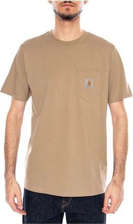 Carhartt Work in Progress Homme, Tops, Brun, Taille: M S/S Pocket T-Shirt