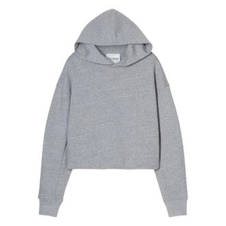 Closed Femme, Sweatshirts et sweats à capuche, Gris, Taille: 38 FR Sweat à Capuche Ourlet Plié