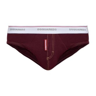 Dsquared2 Homme, Sous-v&ecirc;tements, Rouge, Taille: 2XL Cale&ccedil;on en coton avec logo