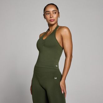 MyProtein D&eacute;bardeur sans coutures dos nu MP Tempo femme - Vert for&ecirc;t - XS