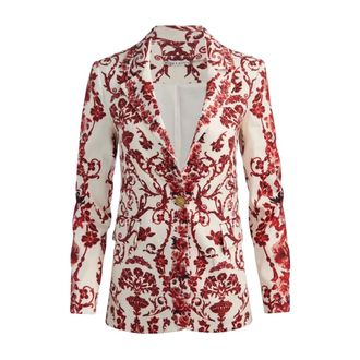 Alice & Olivia Blazer en lin imprim&eacute; - Femme - Vestes - Multicolore - Taille: 34 FR