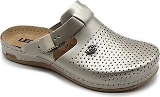 Leon 950 Sabots Mules Chaussons Chaussures en Cuir, Femme, Champagne, EU 40